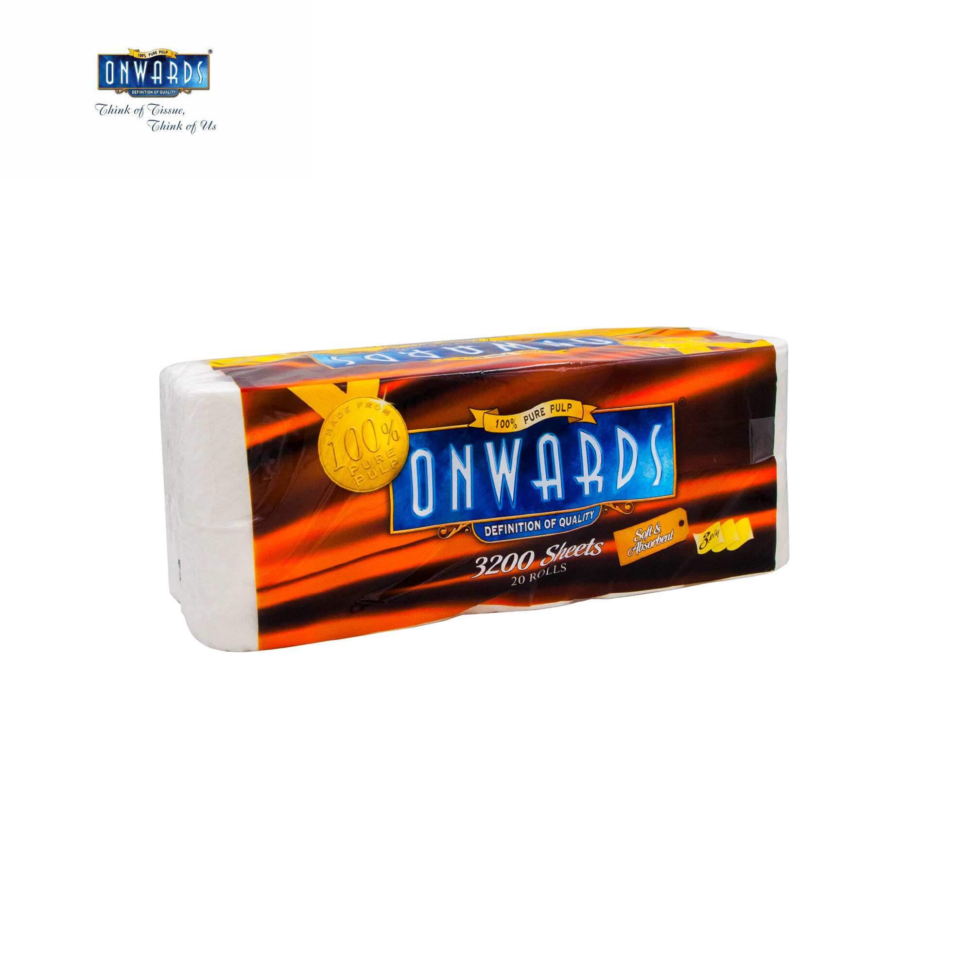 Onwards Bathroom Tissue 3200 Sheets 20 Rolls x 3 Ply Toilet Paper | Lazada