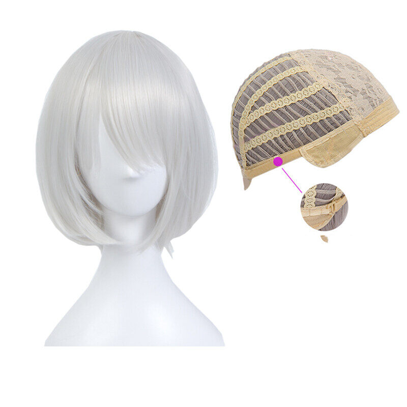 NieR:Automata Cosplay Wigs Hair YoRHa No.2 Type B 2B Wigs Cosplay White ...