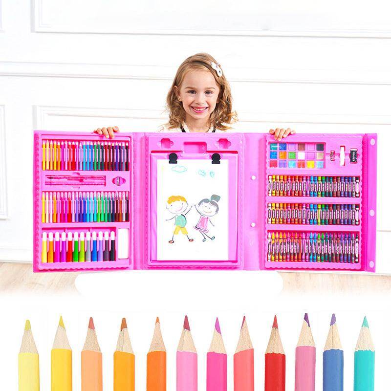Ready Stock ! 208pcs Kids Drawing Art Set Painting Pen Colour Pencils ...