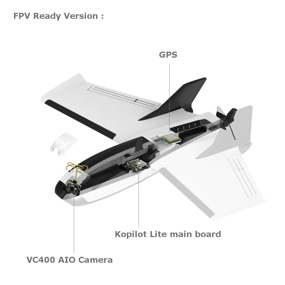ZOHD Dart250G 570Mm Wingspan Sub-250กรัมกวาดไปข้างหน้า Wing AIO EPP FPV ...