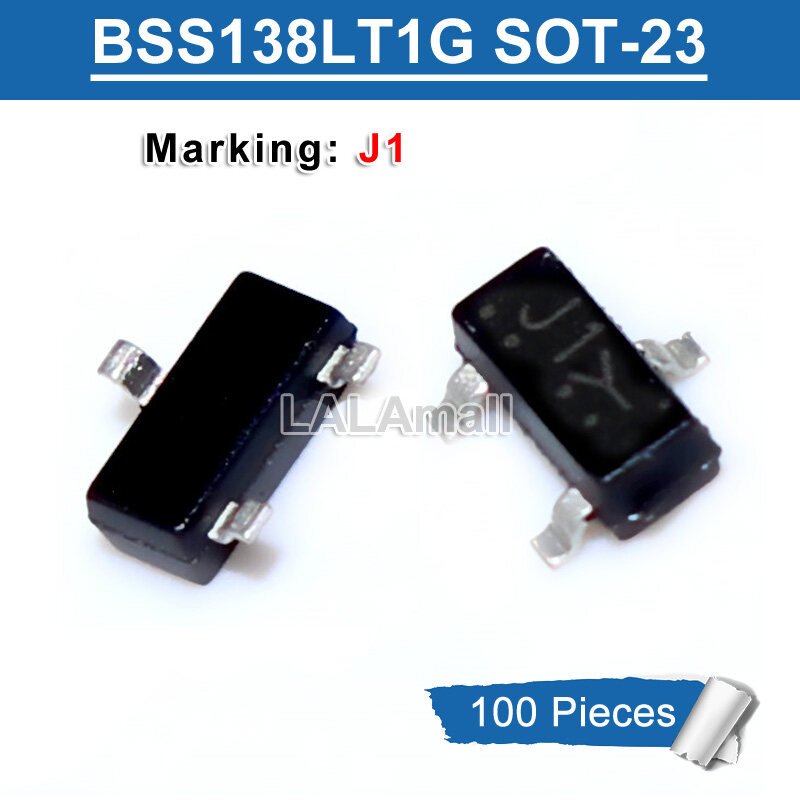 100pcs BSS138 SOT-23 BSS138LT1 BSS138LT1G SOT23 Marking J1 SMD 200mA/50V N-channel MOSFET new ...