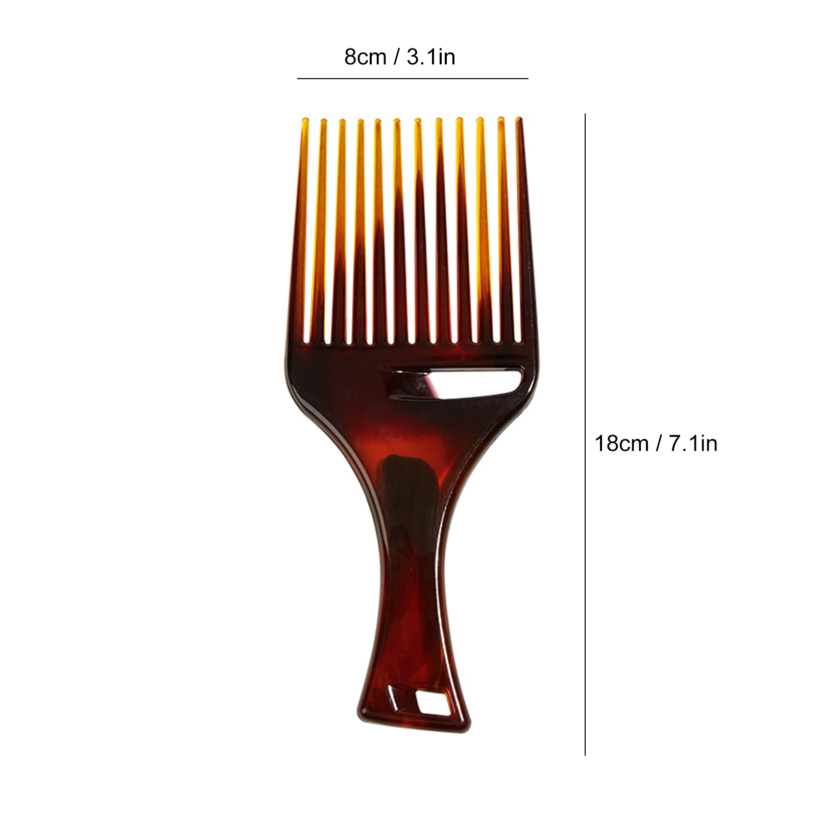 Afro Pick Hair Comb Curly Hair Brush Salon Hairdressing Styling Long ...