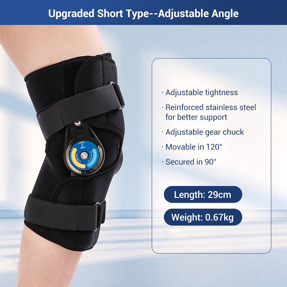 Cofoe Medical Knee Joint Support Brace with Stabilizer Adjustable Leg ...
