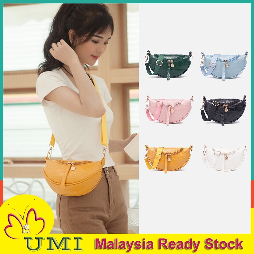 Ready Stock UMI USB2635 Korean Leather Fanny Pack Waist Bag Chest Bag ...