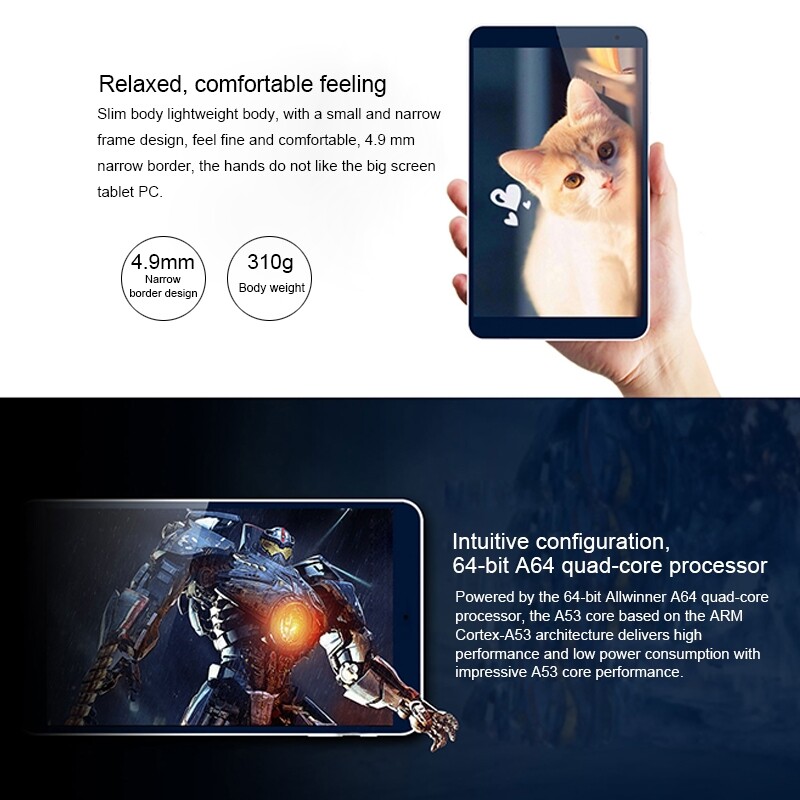 ONDA V80แท็บเล็ตรุ่นพื้นฐาน,8นิ้ว,2GB + 16GB รับรอง CE,Android 7.0 ...