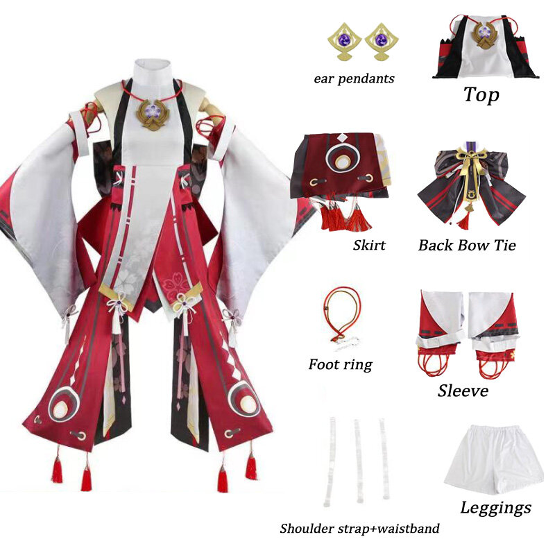 Game Genshin Impact Yae Miko Costume Grand Narukami Shrine Cosplay ...
