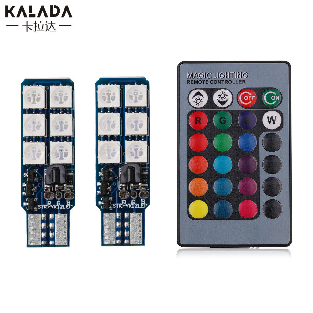 KALADA Spot RGB car width indicator light T10 5050 12SMD car remote ...