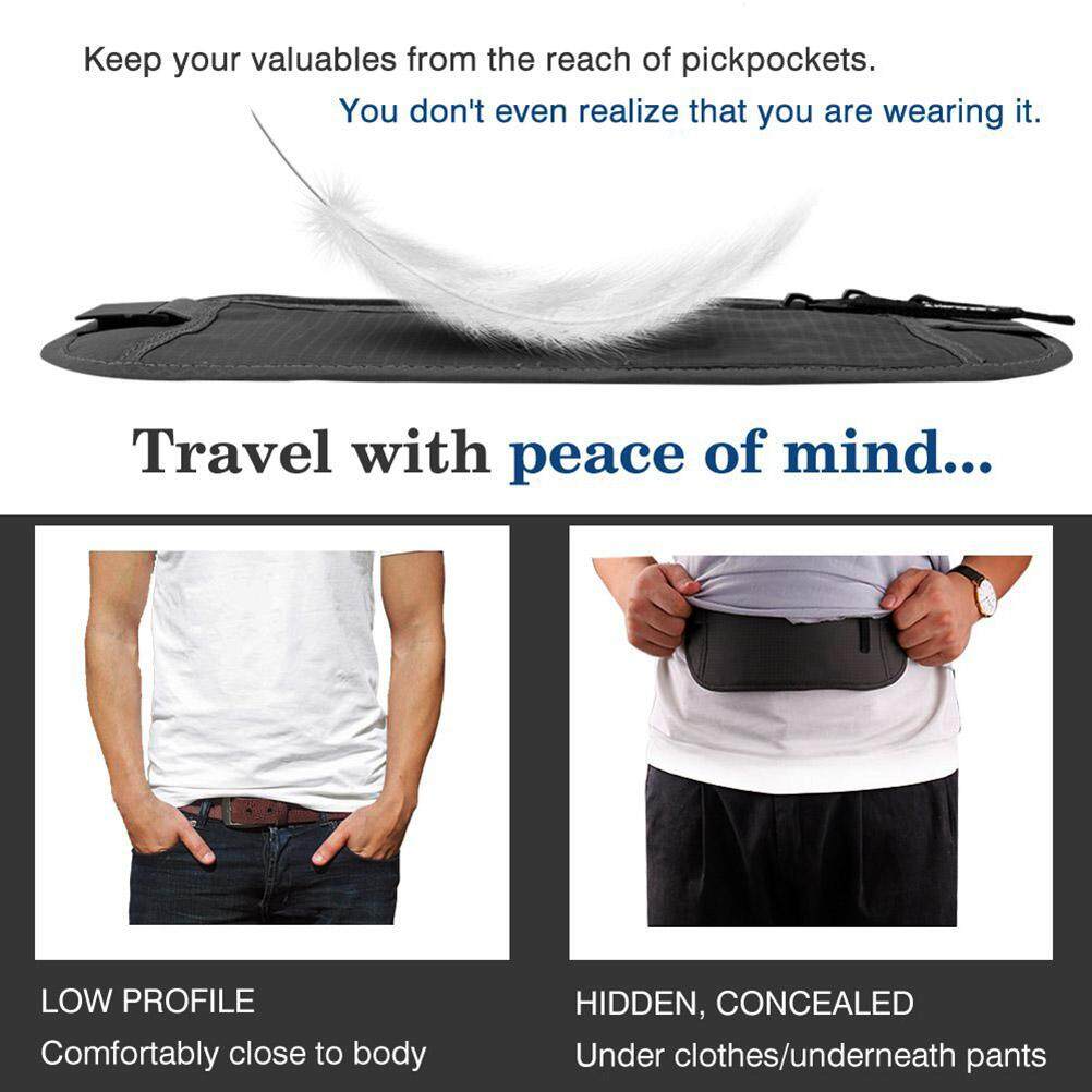 Travel Money Belt Hidden Wallet Passport Money Waist Belt Bag Slim ...