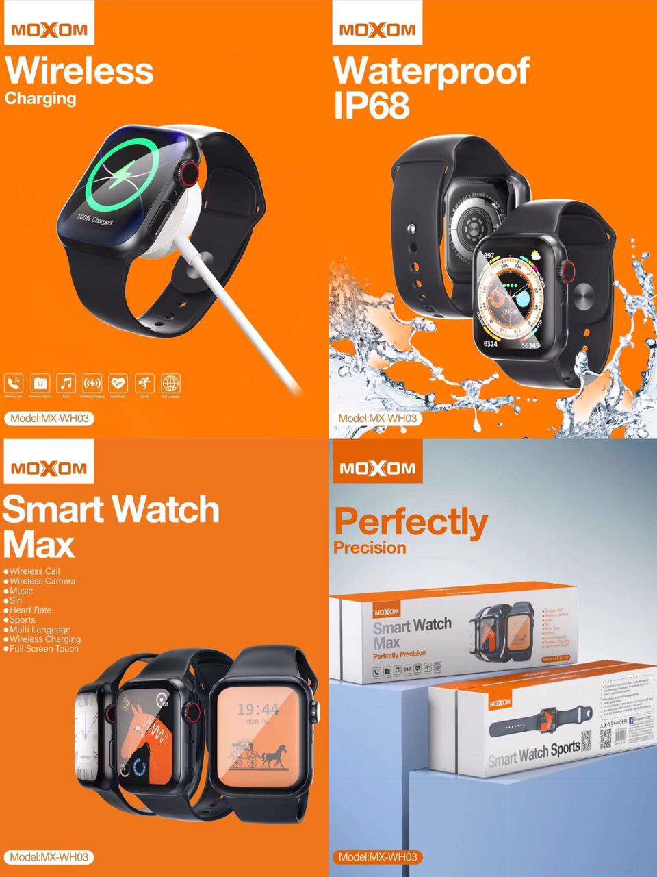 MOXOM MX-WH03 Wireless bluetooth smart watch | Lazada