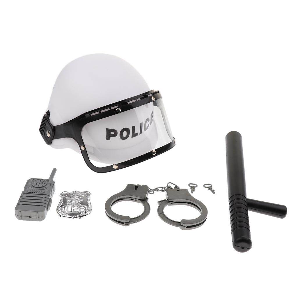colcolo 5Pcs Police Man Role Play Prop Kids Costume Set Hat Handcuff ...