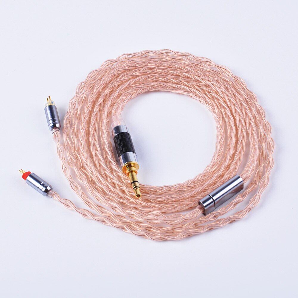 Yinyoo 8 Core สายทองแดง2.5/3.5/4.4มม.พร้อม MMCX/2Pin/QDC สำหรับ BLON BL-01 BL-03 KZ ASX EDX ZSX ...