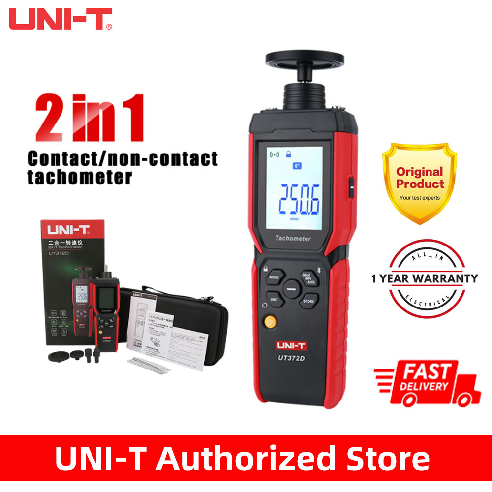 【Ready Stock】NI-T UT372D 2-in-1 Intelligent Digital Tachometer; Contact ...