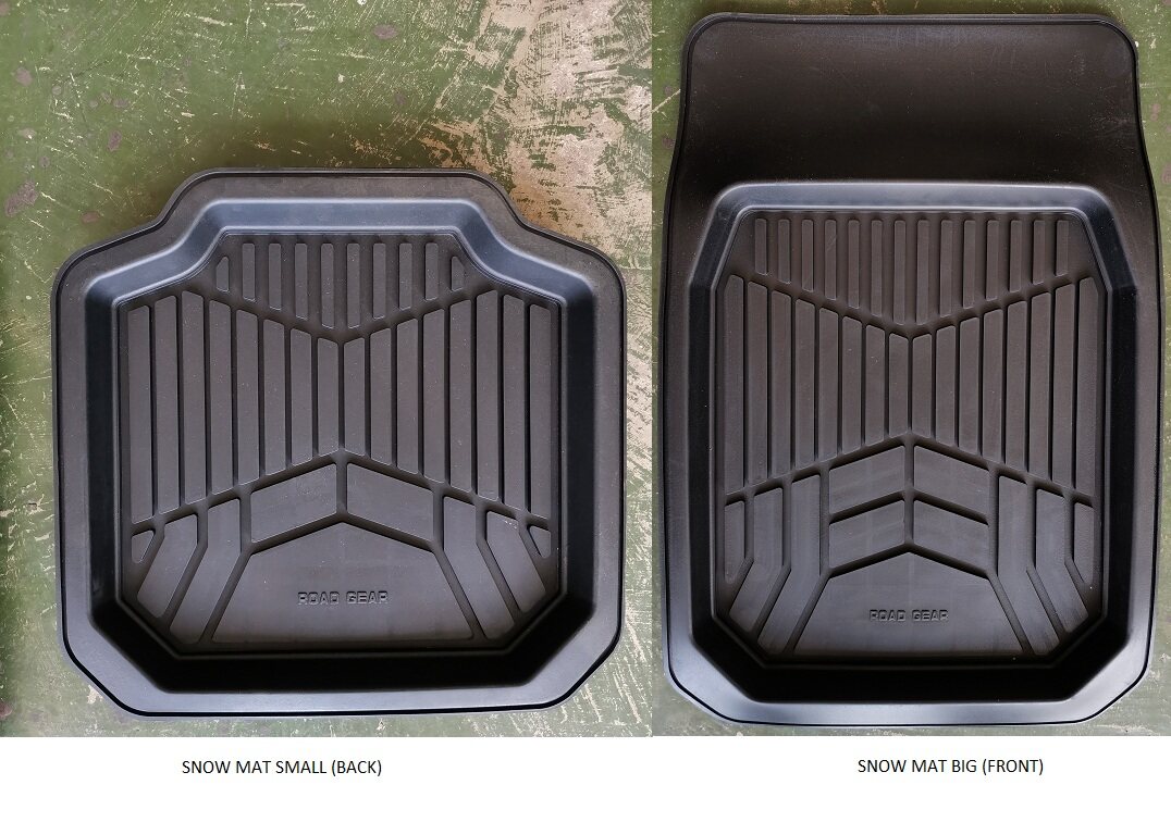 READY STOCK CAR RUBBER SNOW MAT TRAY TYPE FRONT AND BACK UNIVERSAL ...