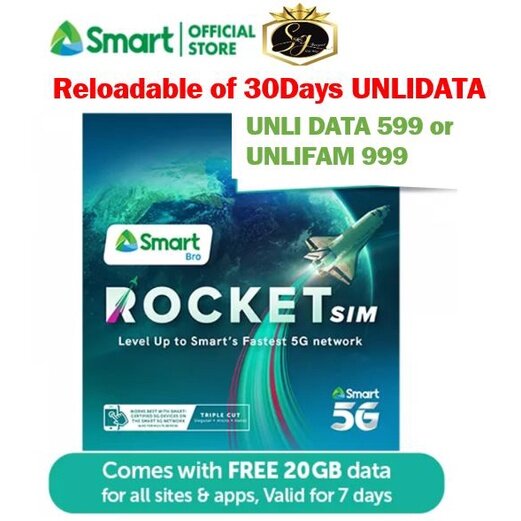 SmartBro Pocket Wifi + Rocket Sim 299 with 20GB Data for 7 days | Lazada PH