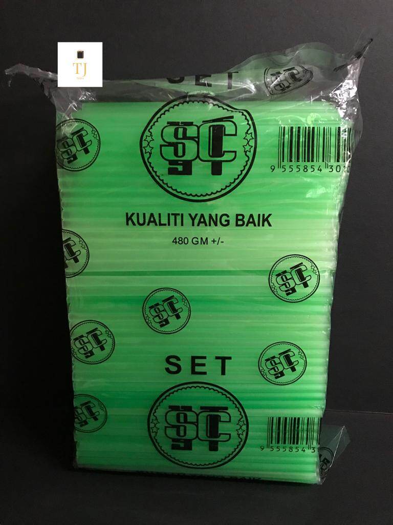 8" Drinking Straw - Disposable Plastic Straw 8inch - 480g/ Air Bungkus ...