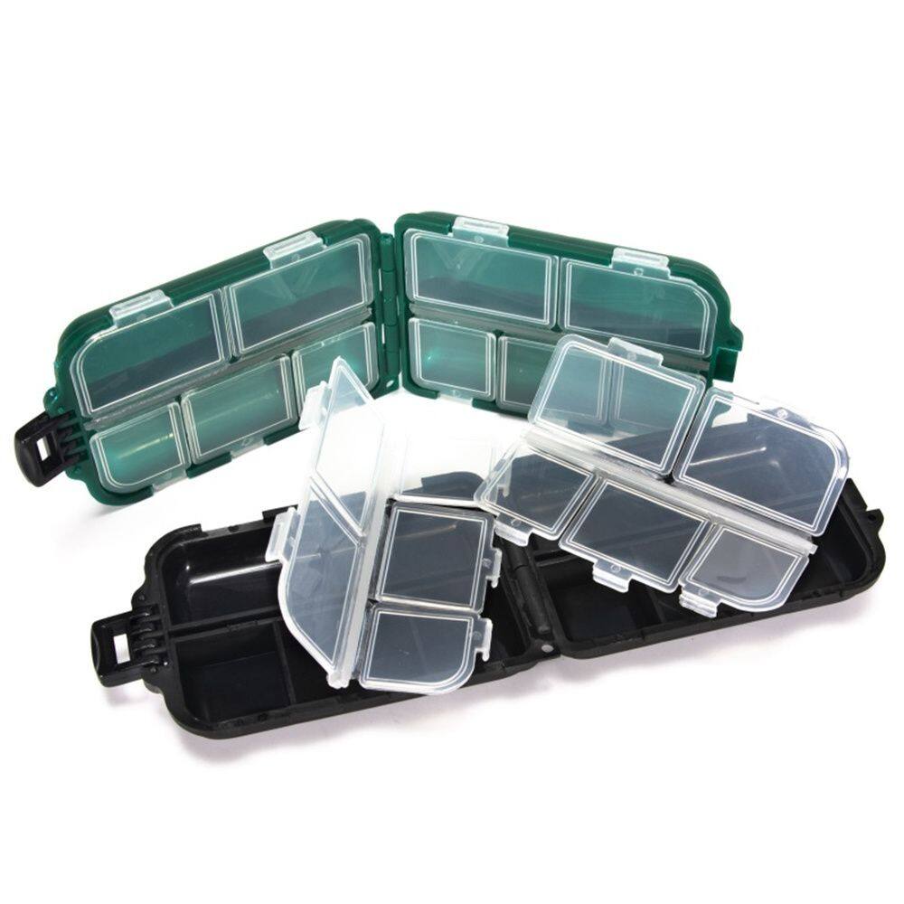 ZHANXENG498 Transparent Container Case 10 Compartments Fishing Tools ...