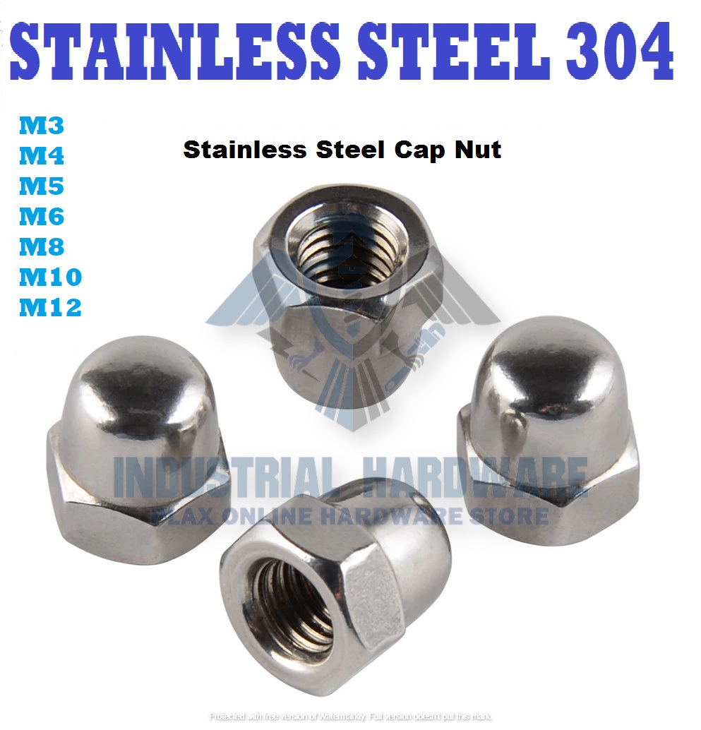 M4 M5 M6 M8 M10 M12 304 Stainless Steel Cap Nut Semi-Circular Cap Nut ...