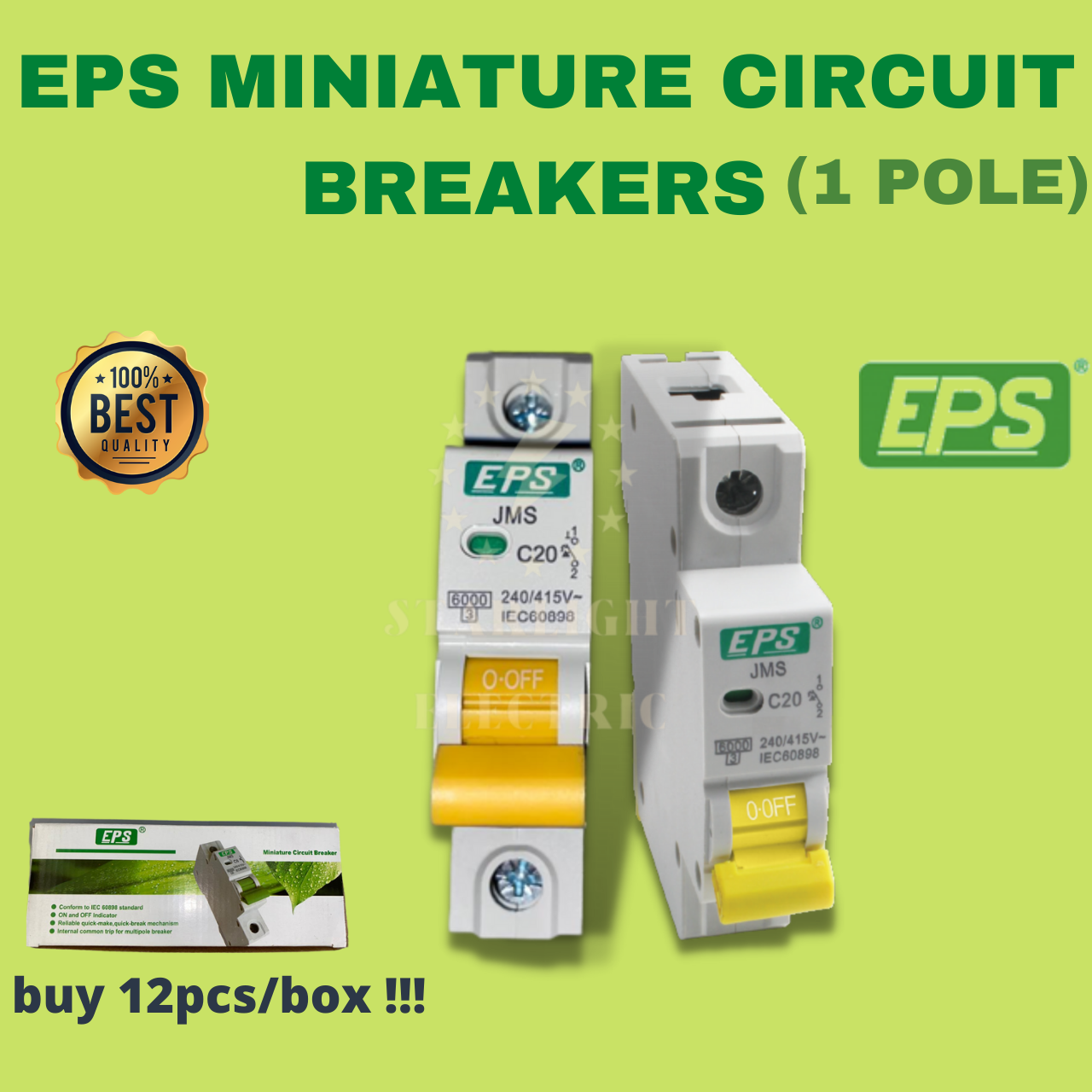 EPS (MCB) 1POLE MINIATURE CIRCUIT BREAKERS (6KA) 6A/10A/16A/20A/32A/40A ... EPS (MCB) 1POLE MINIATURE CIRCUIT BREAKERS (6KA) 6A/10A/16A/20A/32A/40A ...