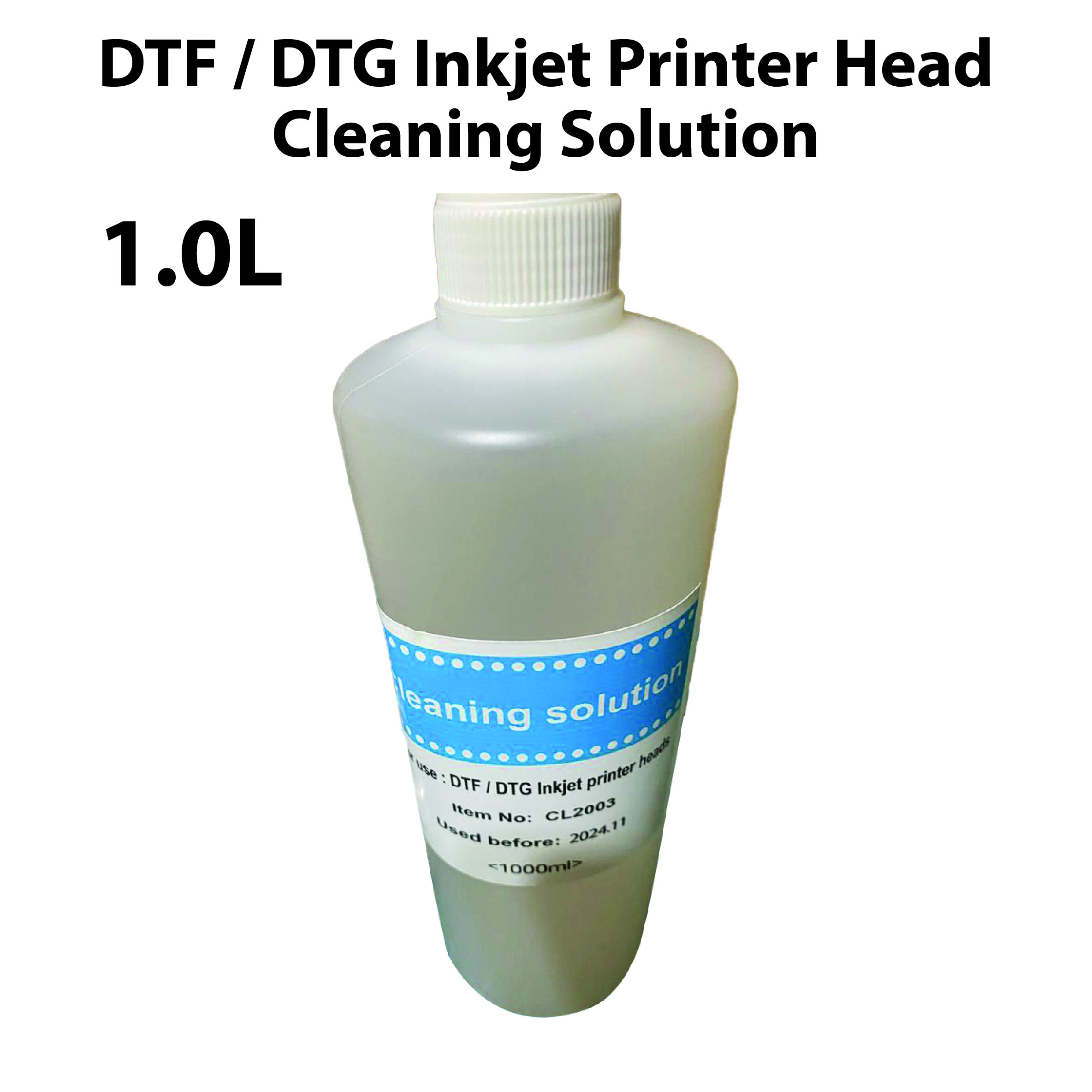 DTF / DTG Inkjet Printer Head Cleaning Solution 1.0L 250ml Printhead ...