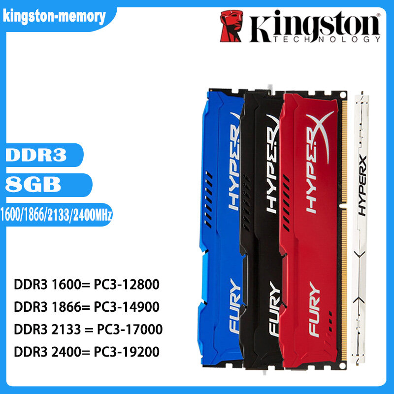 RAM 8GB DDR3 2400213318661600MHz Desktop Memory 240 Pins PC3-19200 ...
