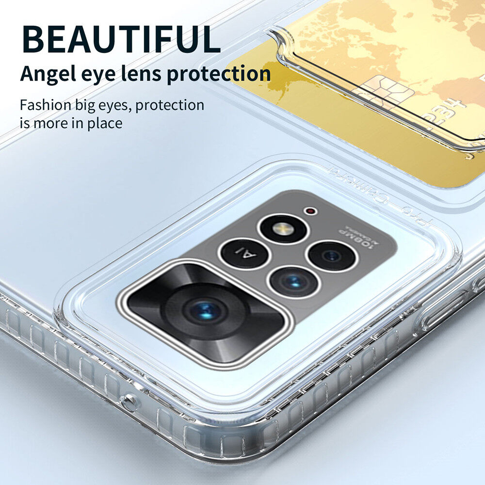 TransparentFor Infinix Note 12 G96 Case Clear Card Wallet Back Soft TPU Case Infinix Note 12 G96 ...