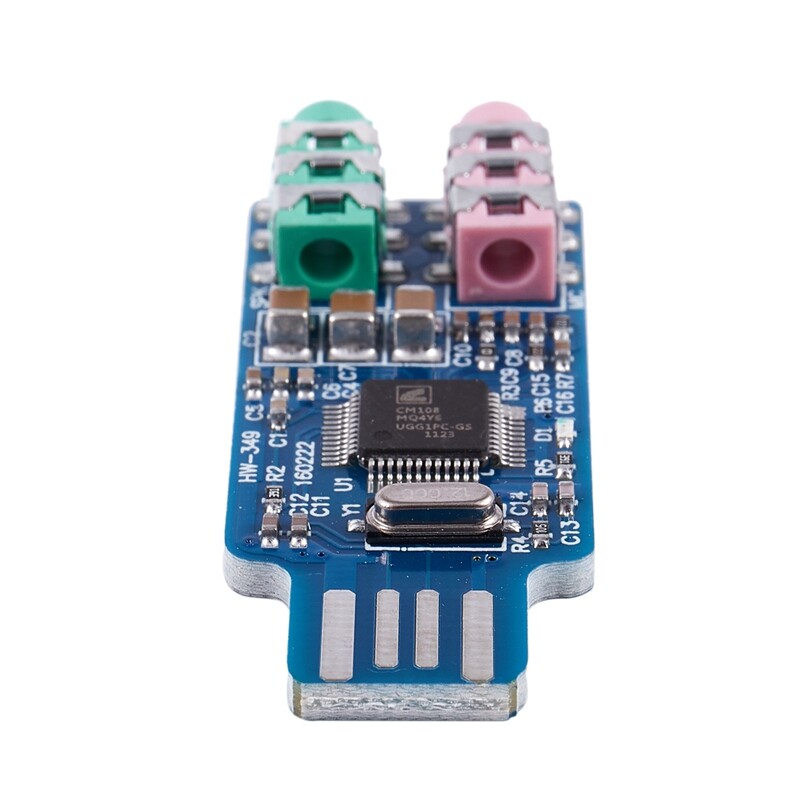 Free driver USB Sound Card CM108 USB Sound Card Chip Blue - CHH7 - ThaiPick