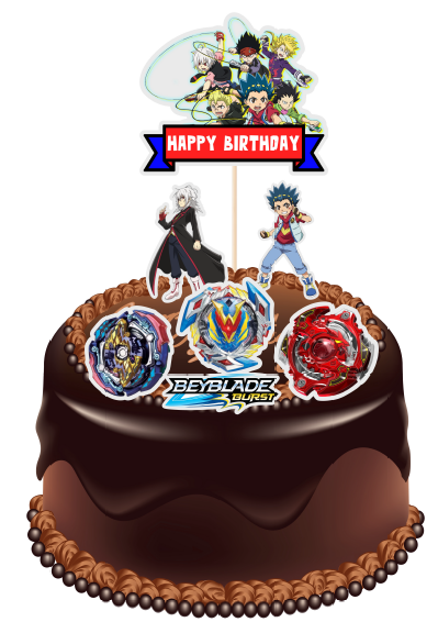 Beyblade Cake Topper Laminated | Lazada