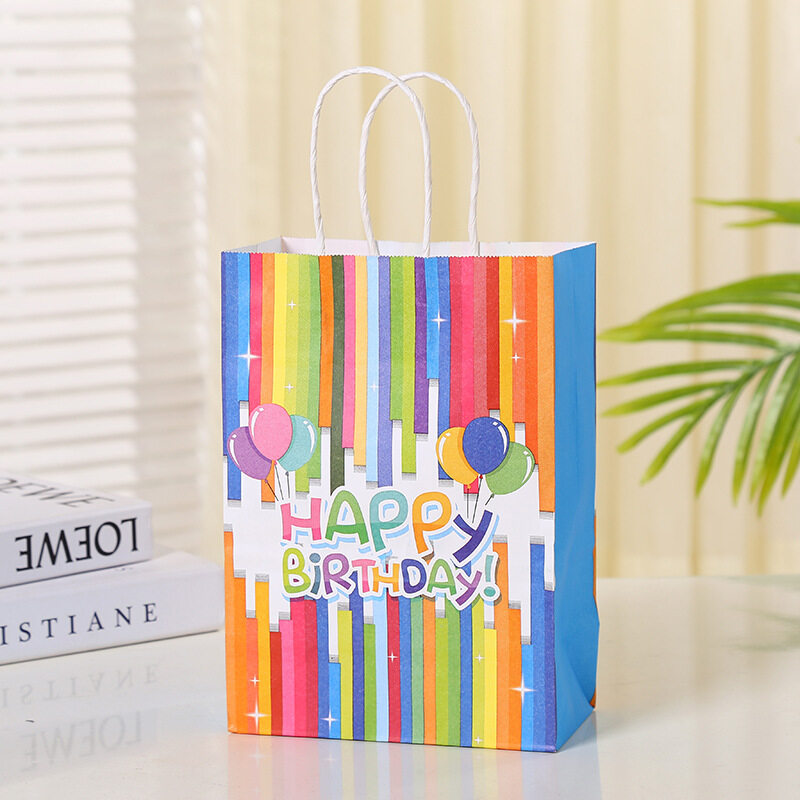 A5 Happy Birthday Paper Bag With Handle, Goodies Bag, Birthday Party ...