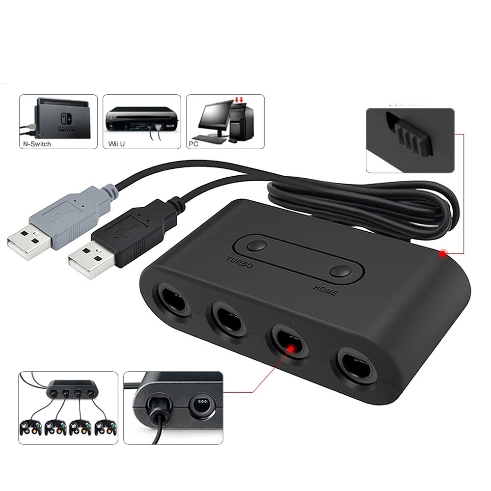 {Enjoy the small store} 4 Ports for GameCube GCN Controllers USB ...