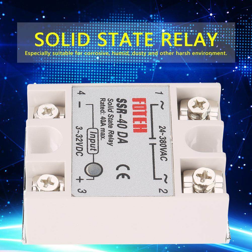 SINGLE PHASE DC-AC Solid State Relay SSR-40DA 40A อินพุตเอาต์พุต 3-32 V DC 24-380 V AC - Jianak ...