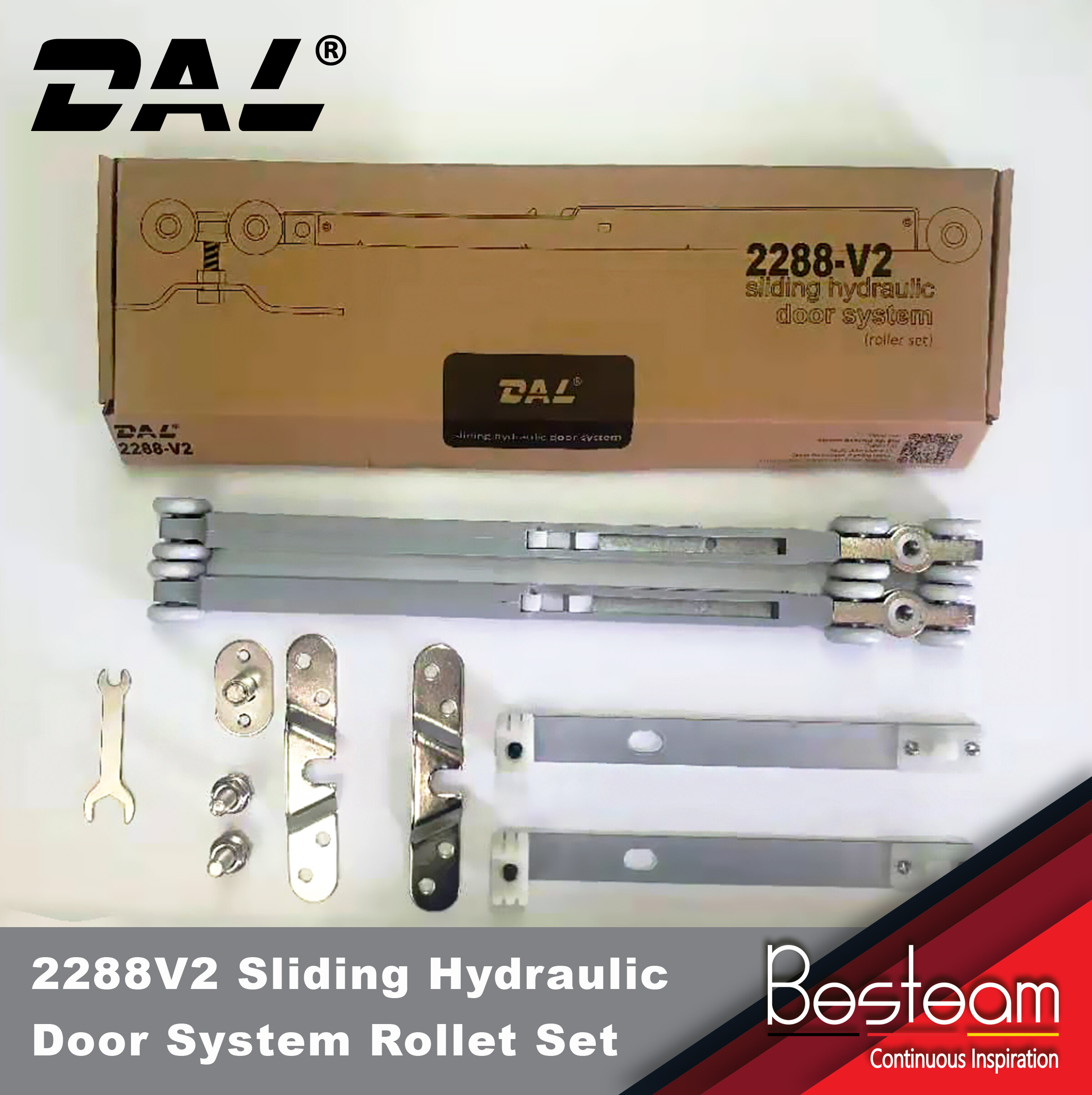 Hydraulic Double Soft Closing Sliding Door System Set with Track and ...