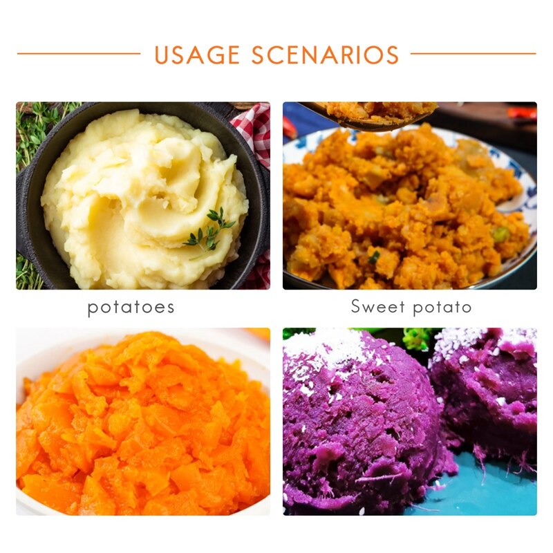 Stainless Steel Potato Ricer Masher with 3 Interchangeable Discs for ...