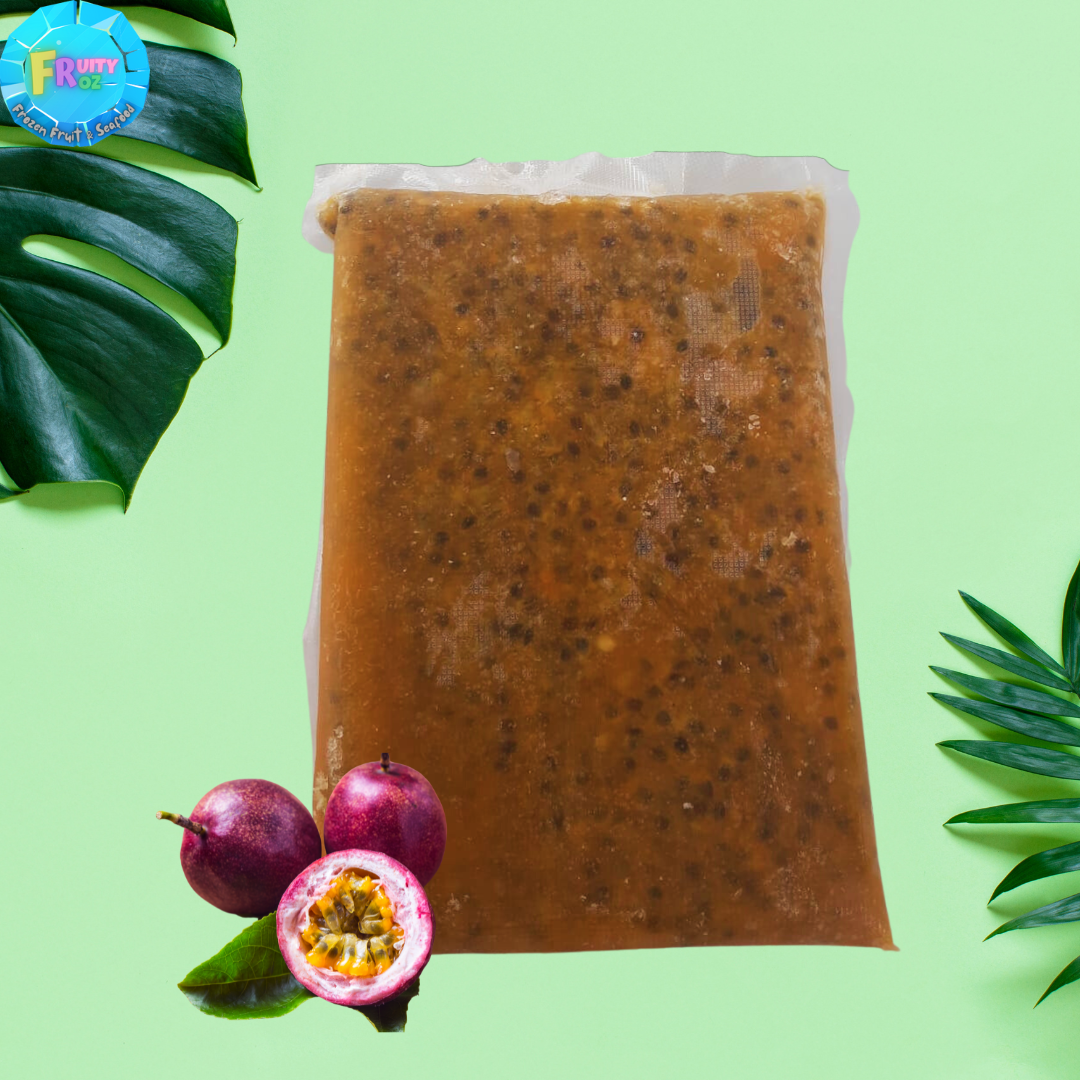 [1KG] Frozen Passion Fruit Puree Pulp Meat / Isi Puri Buah Markisa ...