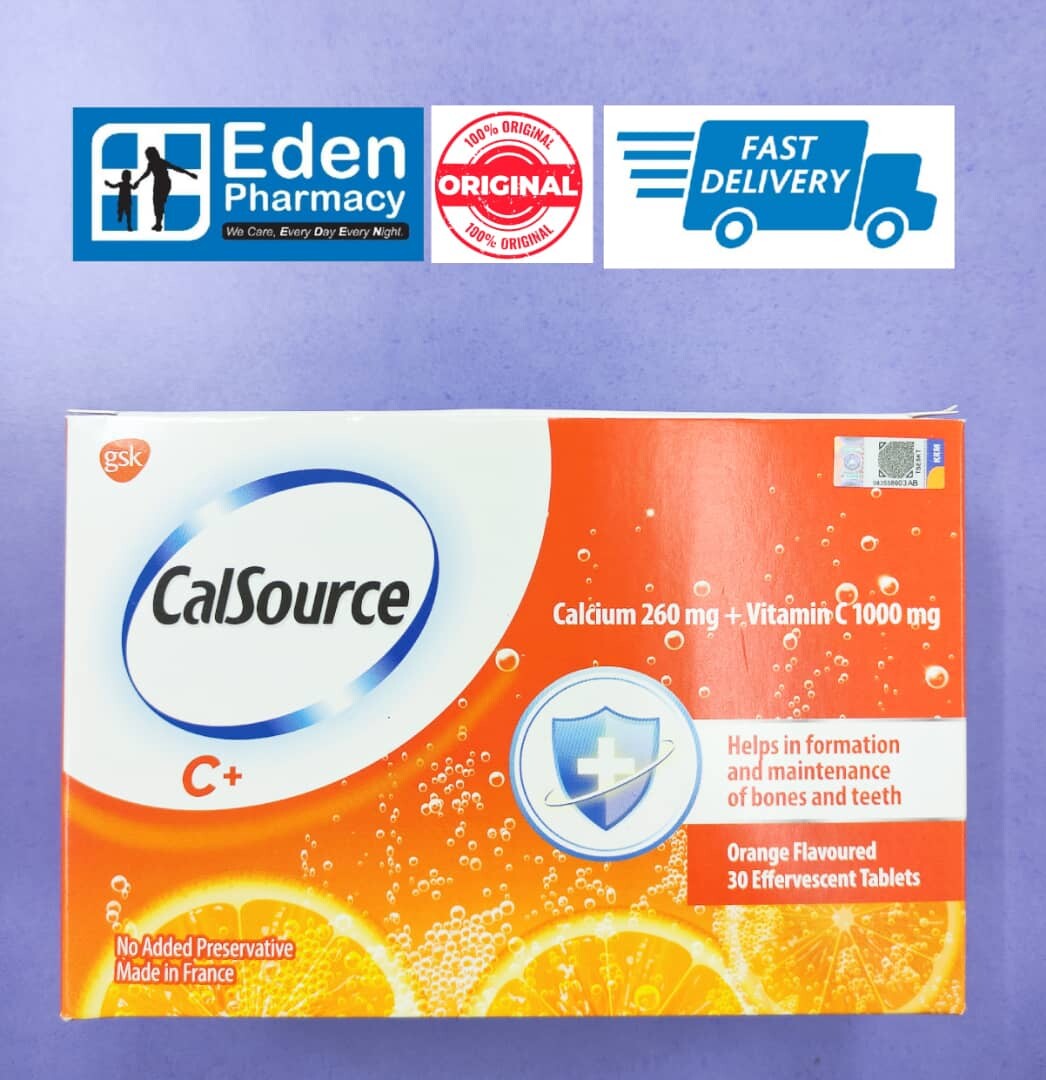 CalSource cal source C+ calcium 260mg + vitamin c 1000mg effervescent ...