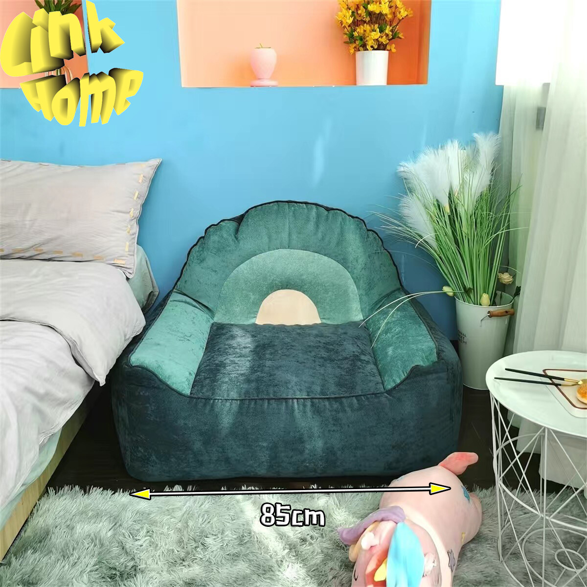 Lazy sofa bean bag tatami couch sofa bed cloud rainbow sofa small ...