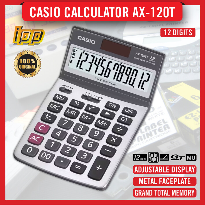 Casio AX-120ST 12 Digits Calculator (Metal Faceplate) - Ready Stock ...