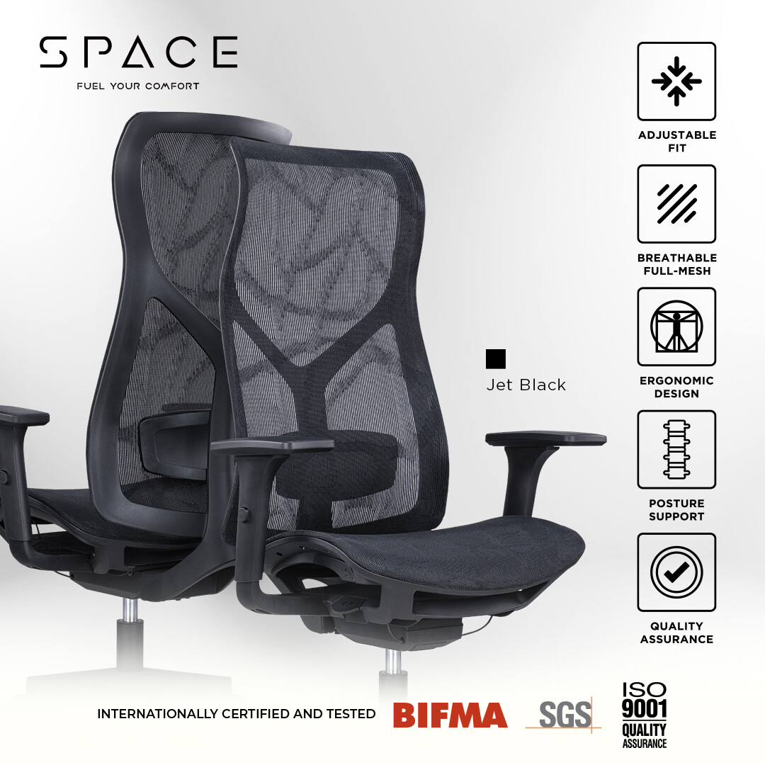 SPACE Ergonomic Chair High-Backed - 4 Years Official Warranty ...