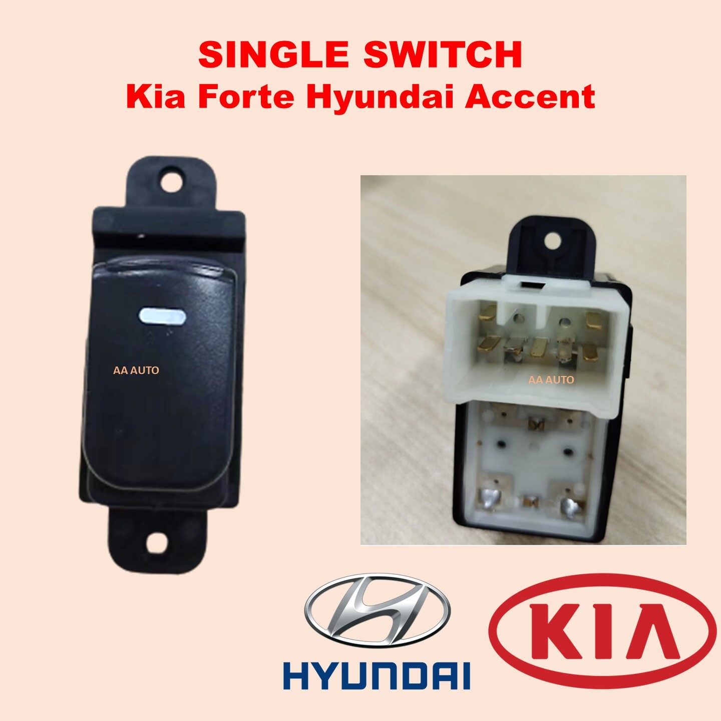 Kia Forte Hyundai Accent Power Window Single Switch Passenger Switch ...