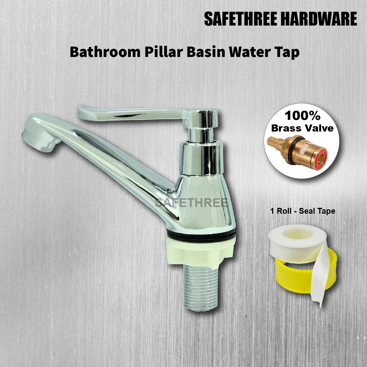 Sofia Bathroom Pillar Basin Water Tap Faucet 100% Brass Valve Toilet ...