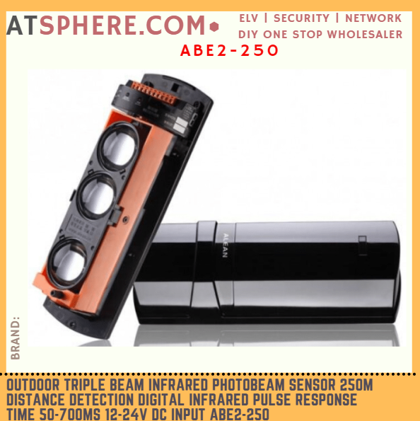 Security Wired Burglar Alarm Outdoor Triple Beam Infrared Photobeam ...