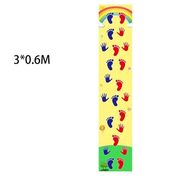 Kids Hand And Feet Game Kids Jumping Carpet Mat Children Jump Lattice ...