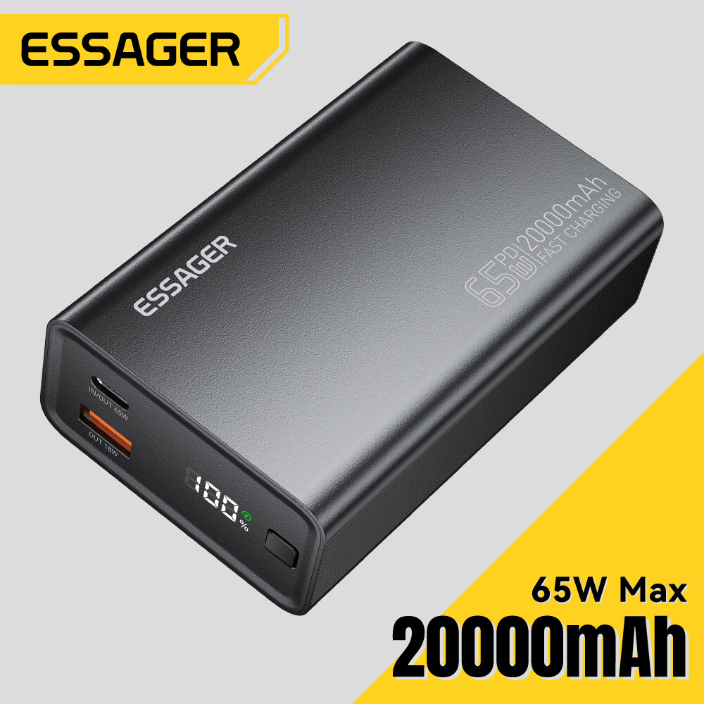 Essager 65W 20000MAh sạc dự phòng Màn hình hiển thị kỹ thuật số Di Động ...