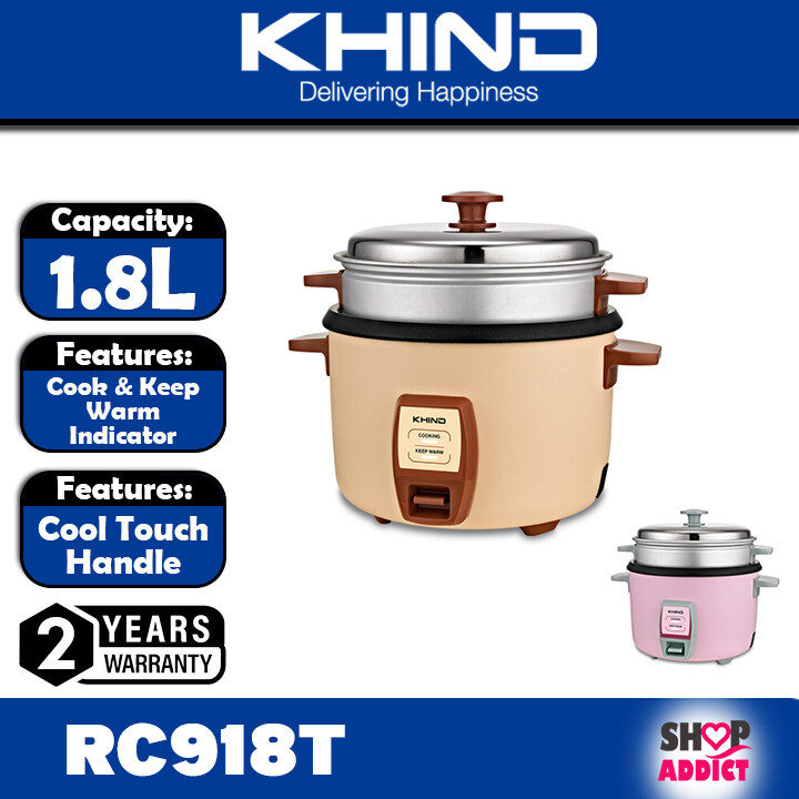 Khind 1.8L Rice Cooker With Built-in Safety Thermal Fuse/ Periuk Nasi ...