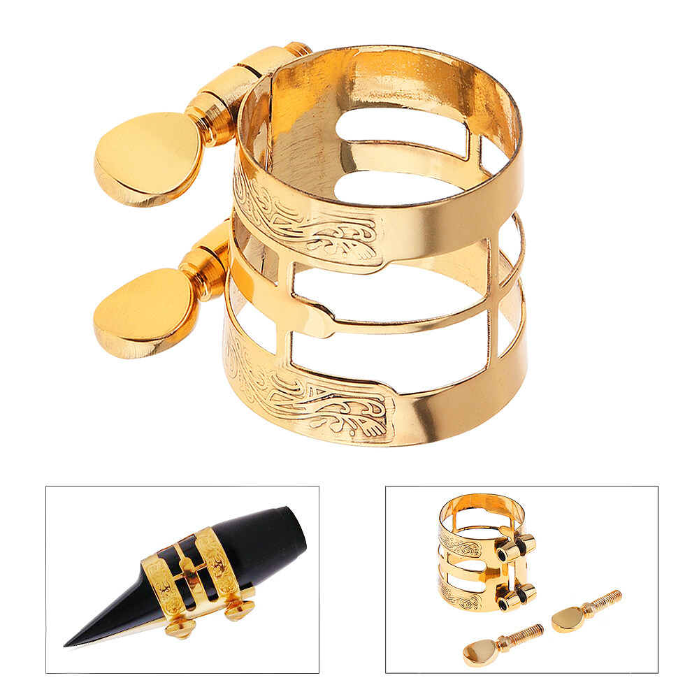 Carved Ligature Clarinet Clip E Alto Sax Tenor Sax Bakelite Mouthpiece ...