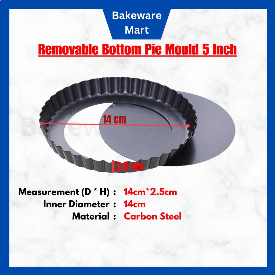Non-stick Loose-Based Round Cake Pan Pie Mould Pizza Mold Loyang Betuk ...