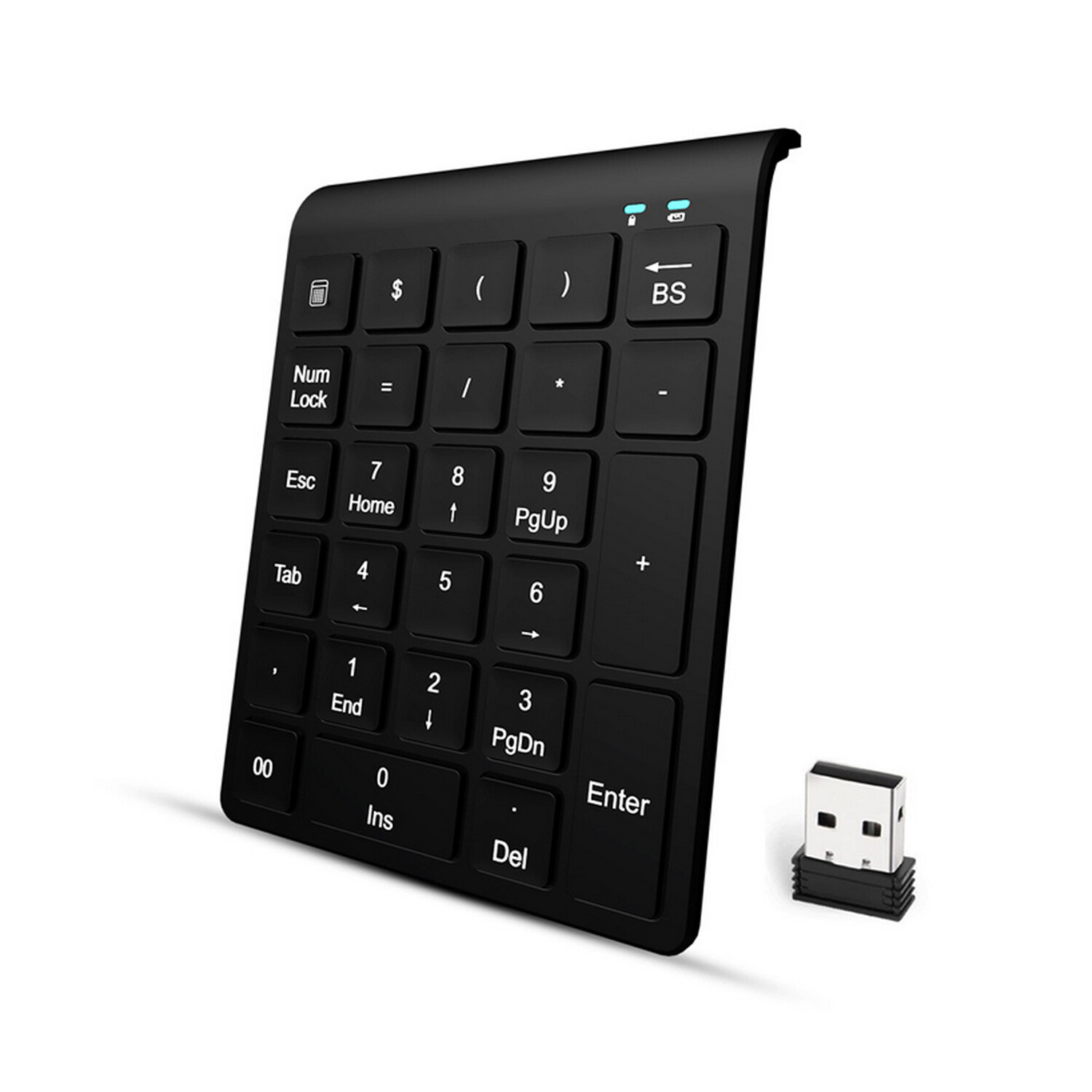 27 Key Numeric Keypad Portable 2 4GHz Wireless Number Pads Laptop PC 