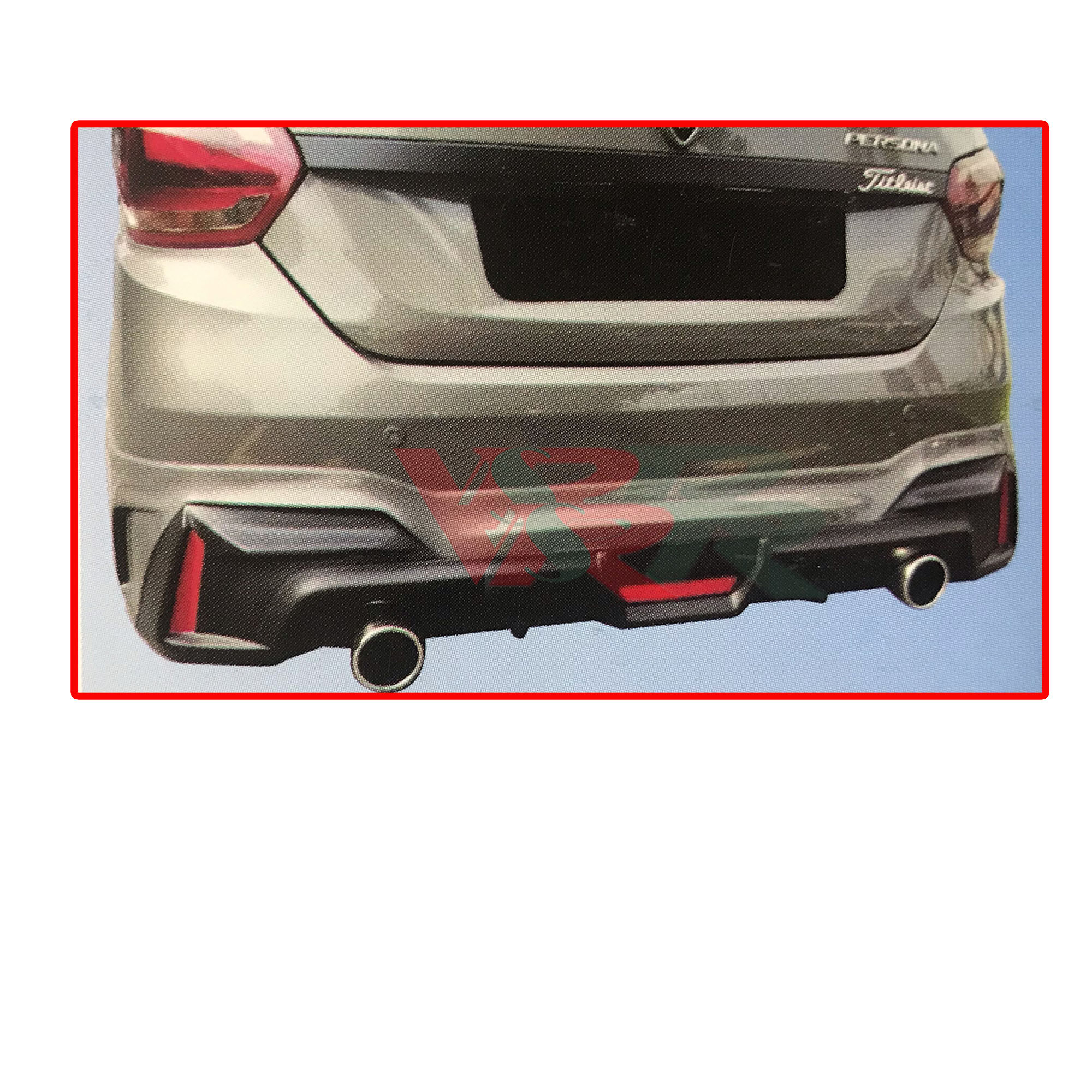 Proton Persona VVT 2nd Gen (2016) DRIVE 68 Rear Back Bumper Skirt With ...