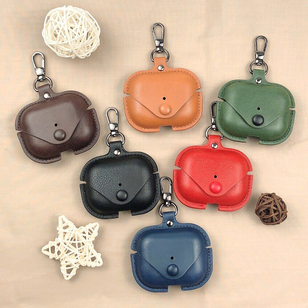 Leather Bluetooth Wireless Earphone Case For AirPods Pro case Genuine ...