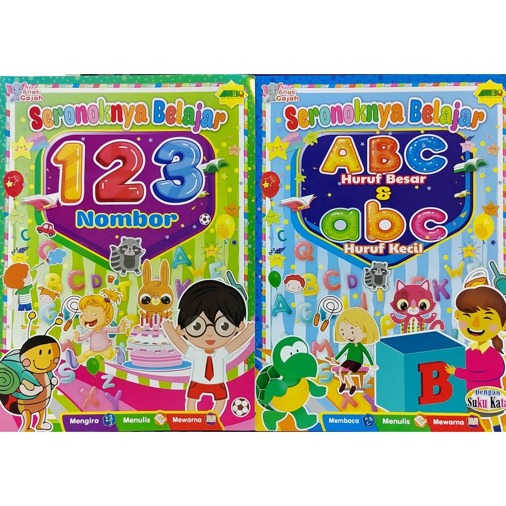 BELAJAR MENULIS NOMBOR 123, ABC HURUF BESAR & KECIL | Lazada