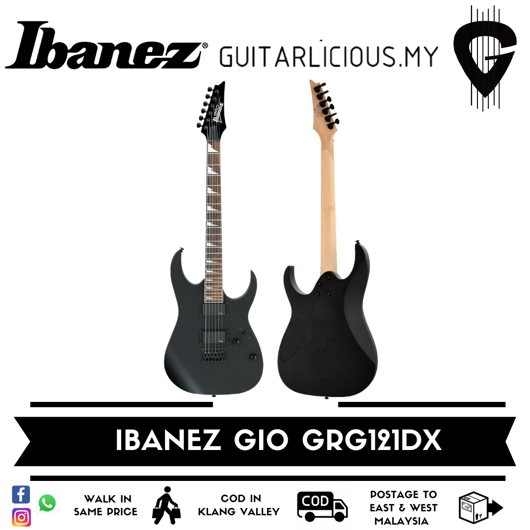 Ibanez GIO GRG121DX - Black Flat GRG121DX-BKF GRG 121 DX GRG121 6 ...